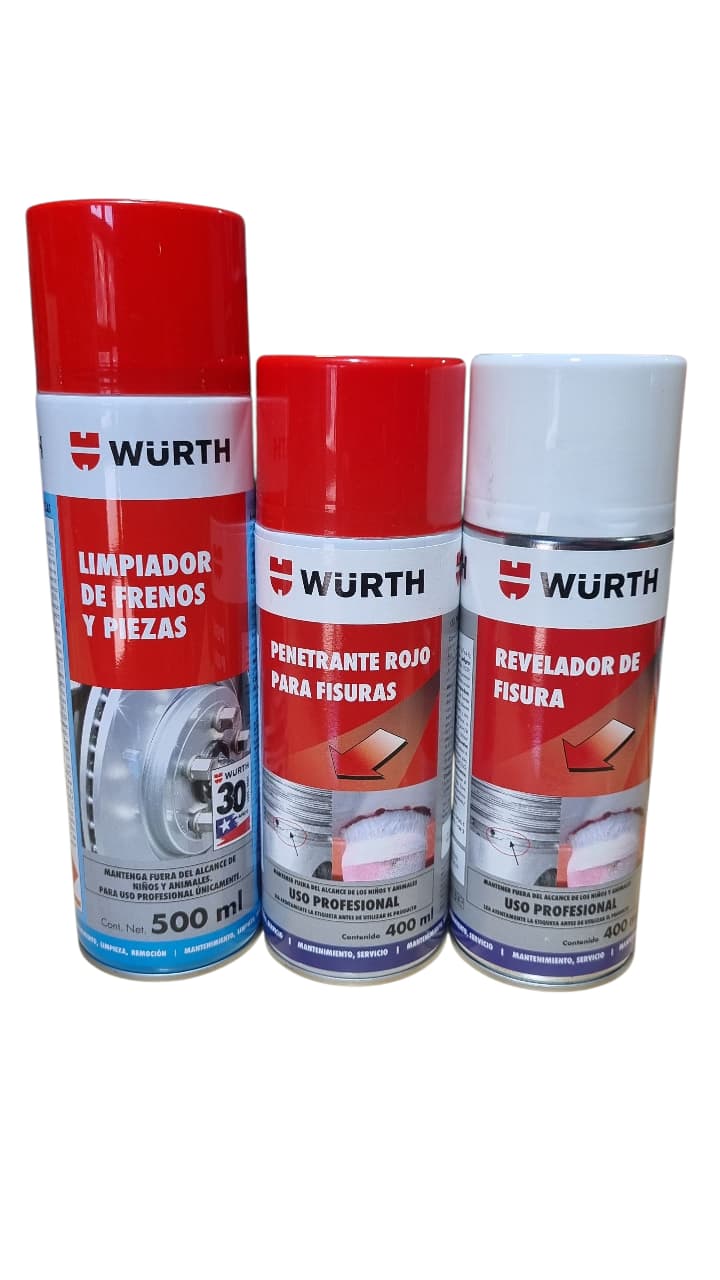 KIT REVELADOR FISURAS WURTH - Indumaq